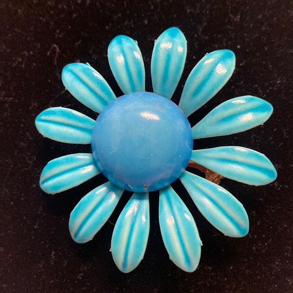 Jewelry | Vintage Blue Flower Brooch | Poshmark
